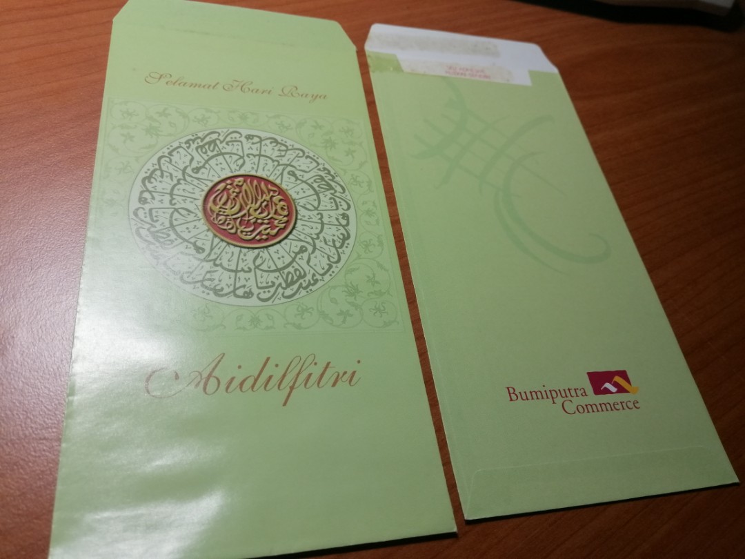 Bumiputra commerce Sampul raya sdr Green packet, Hobbies & Toys ...