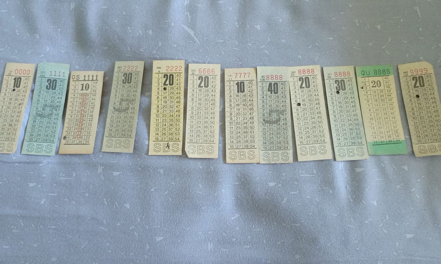 RARE Vintage 1960s-1980s Bus Ticket Stubs (in similar ticket number ...