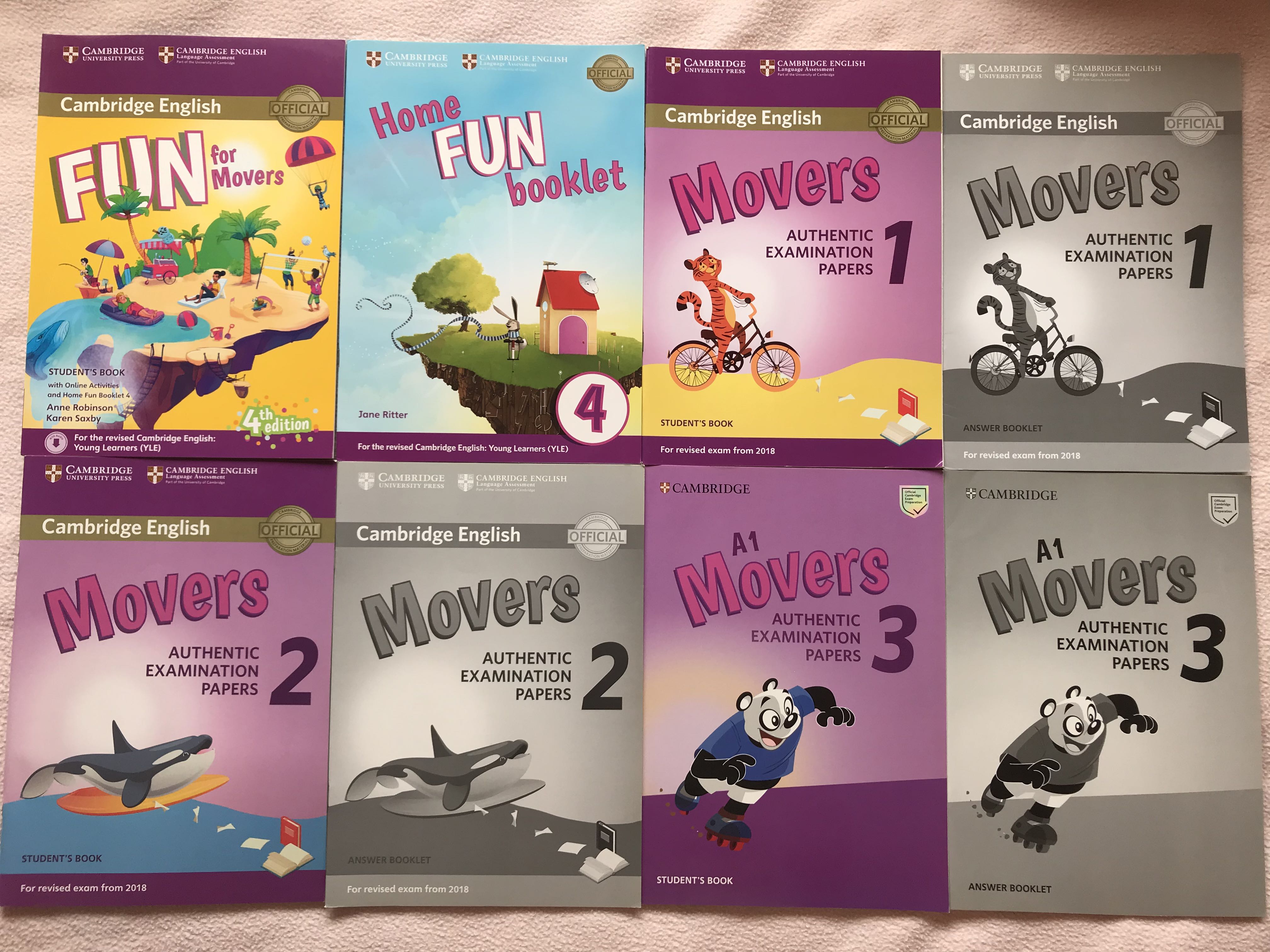 全新現貨 劍橋Cambridge YLE MOVERS Past Paper , 興趣及遊戲, 書本 & 文具, 小朋友書 - Carousell