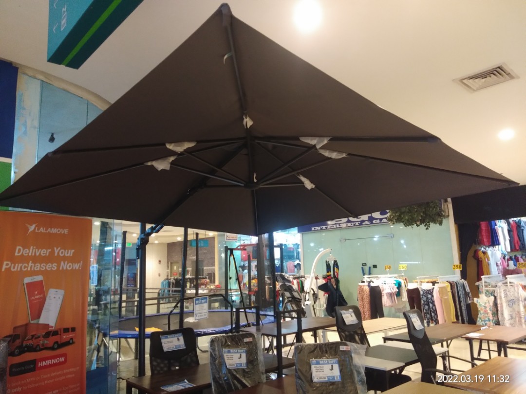 Cantiliver umbrella w/stand 12ft Mode of payment Cash Gcash Card BDO ...