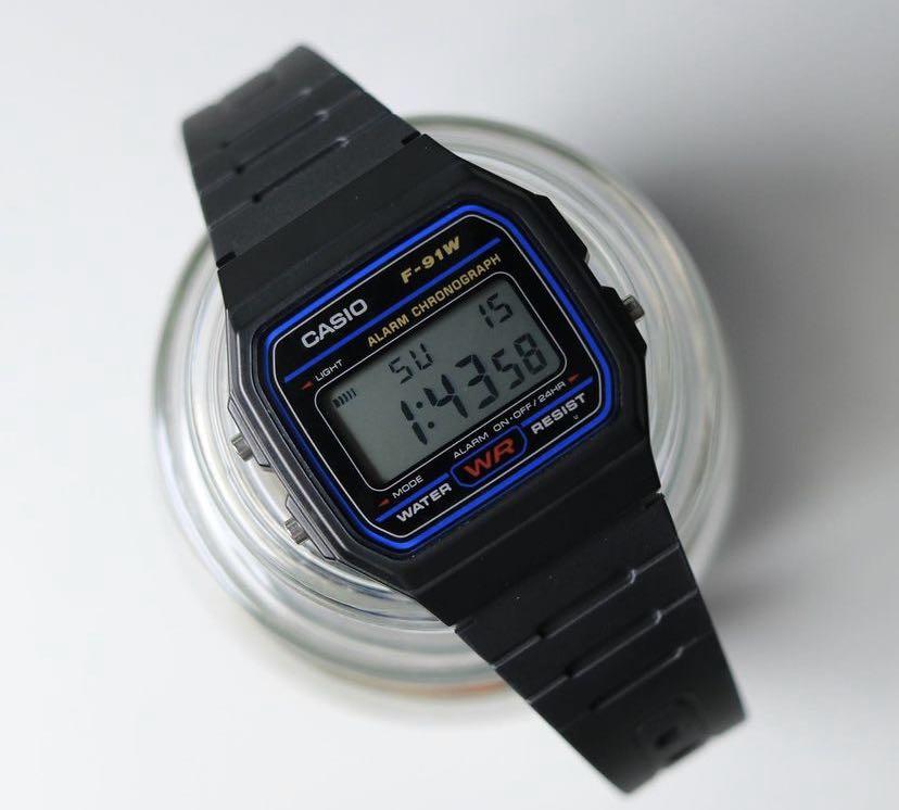 Casio F91 Vintage Digital Quartz Watch F91W-1 Brand New, Men's Fashion ...