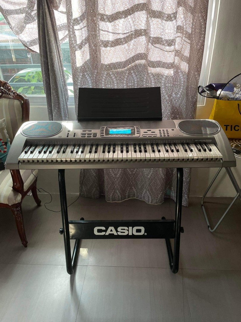 Casio LK 80 with Stand and Manual, Hobbies & Toys, Music & Media, Musical Instruments on Carousell
