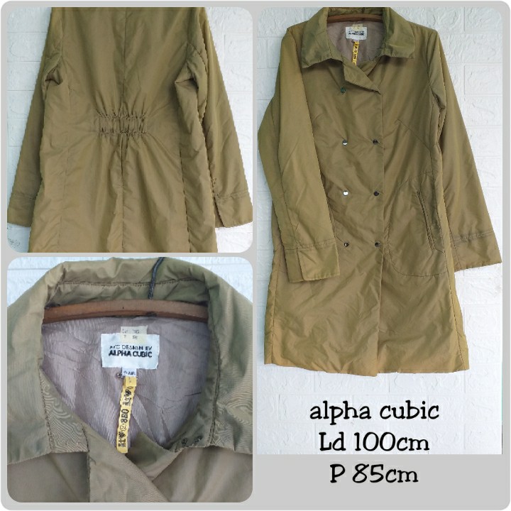 coat parasut alpha cubic hijau army, Fesyen Wanita, Pakaian Wanita ...