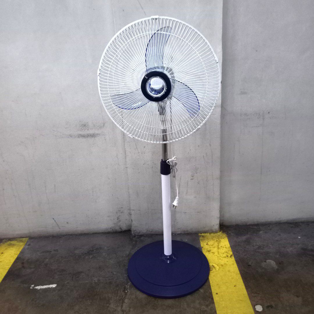 Dowell 16" stand desk electric table fan banana blade white/ blue ...