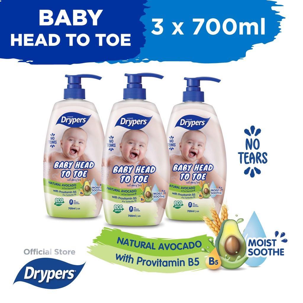 Drypers Drypers Baby Head To Toe Avocado Extract 700ml wash shampoo ...
