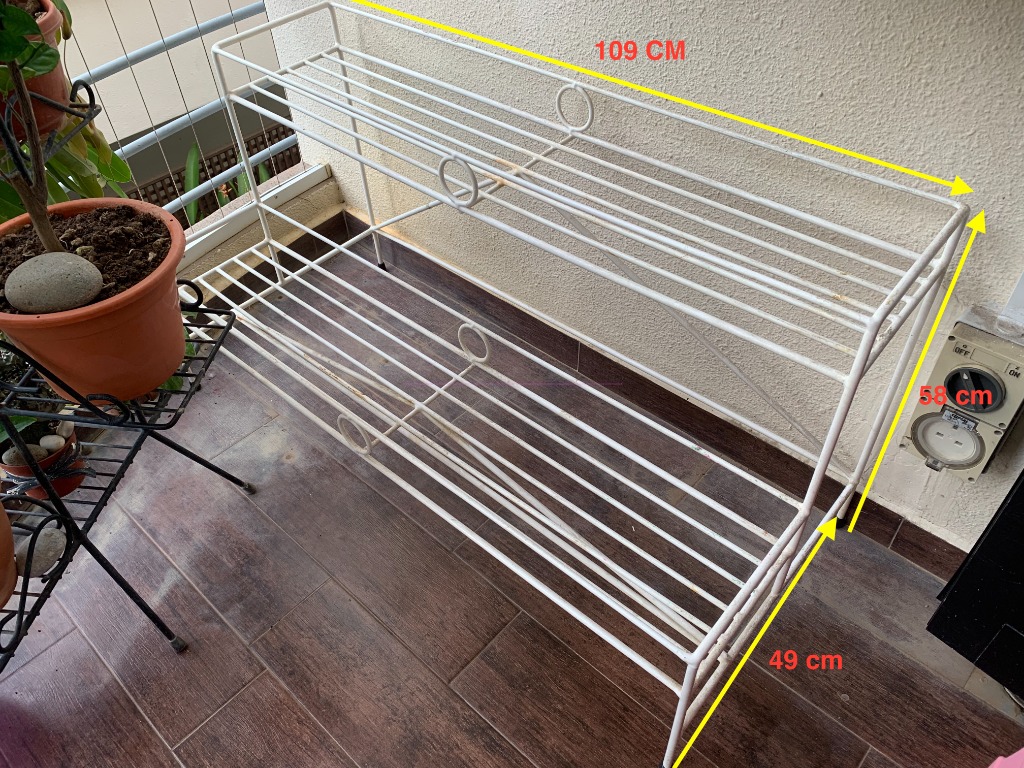Flower pot holder bench, Furniture & Home Living, Outdoor Furniture on ...