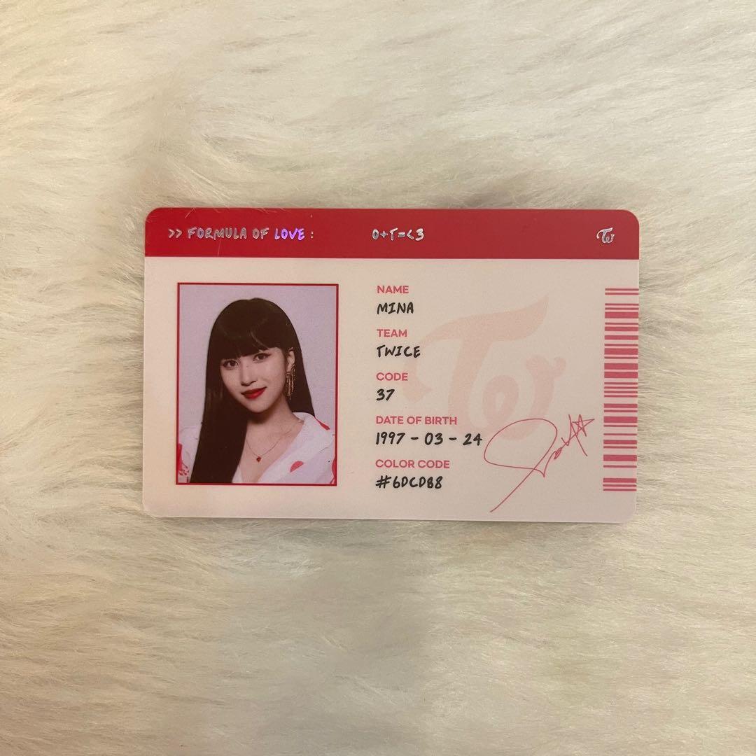 Formula of Love Mina ID Card, Hobbies & Toys, Memorabilia & Collectibles, K-Wave on Carousell