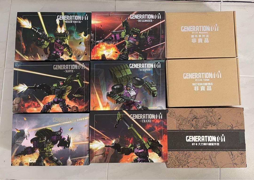 Generation Toy Gravity Builder (Devastator) with GT-9 upgrade kit, GT-1 ...