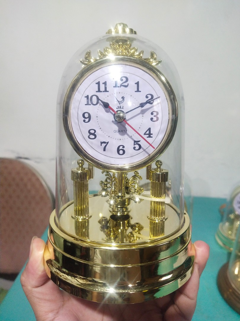 Glass Dome Clock, Furniture & Home Living, Home Decor, Clocks on Carousell
