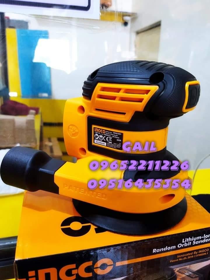 INGCO 20V Li-Ion Cordless Random Orbital Sander, Commercial ...