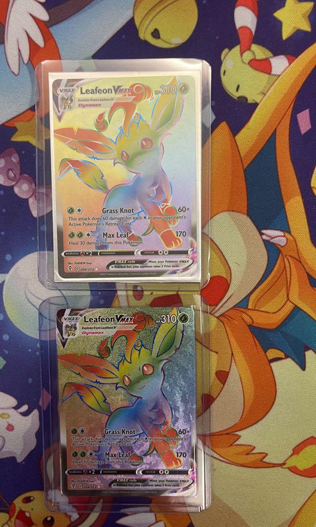 Leafeon gx rainbow hyper rare evolving skies Pokémon tcg cards ...