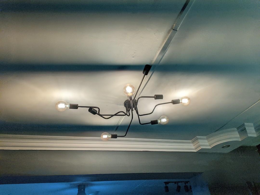 Lighting fixture with Edison bulbs, Furniture & Home Living, Lighting ...