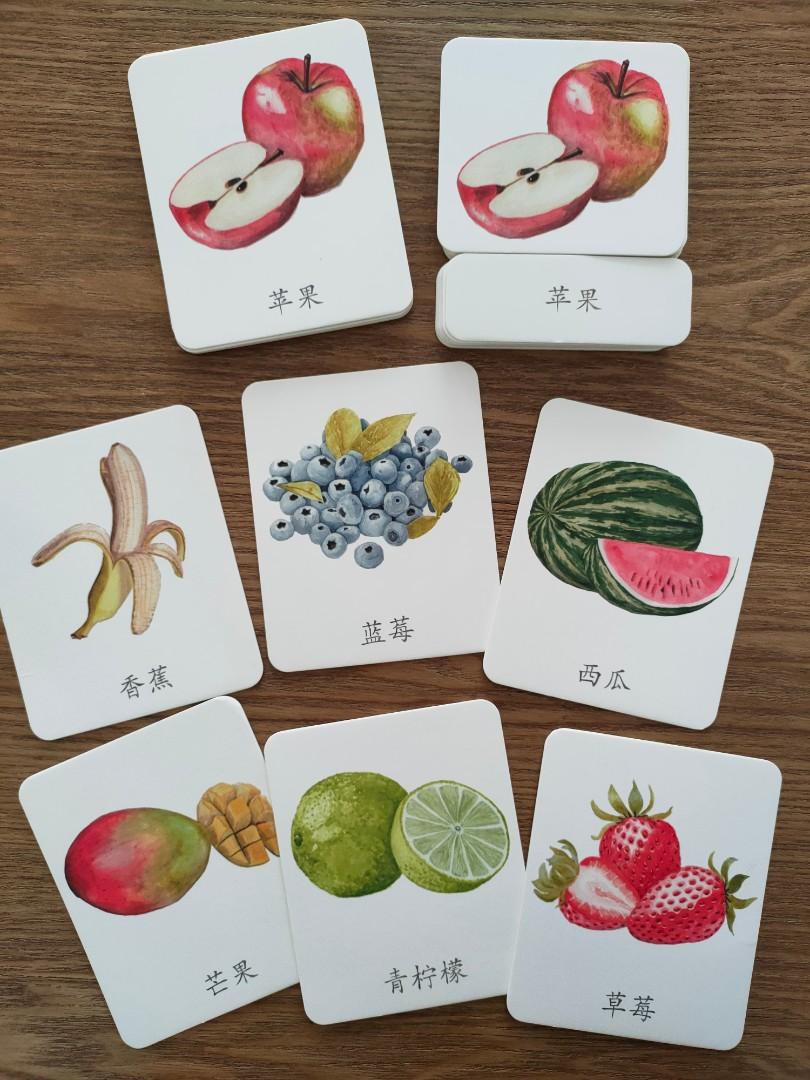 Montessori three part flashcards chinese, Hobbies & Toys, Toys & Games ...