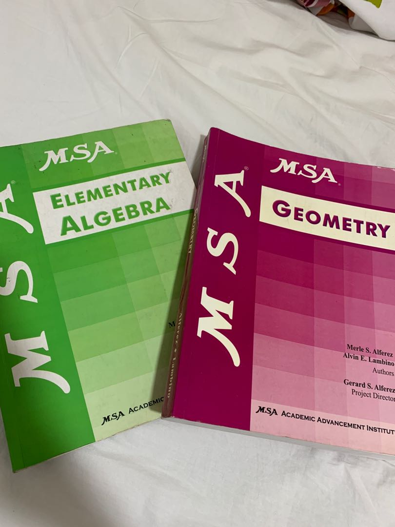 MSA Elementary Algebra / MSA Geometry Book for Entrance Exam Review ...