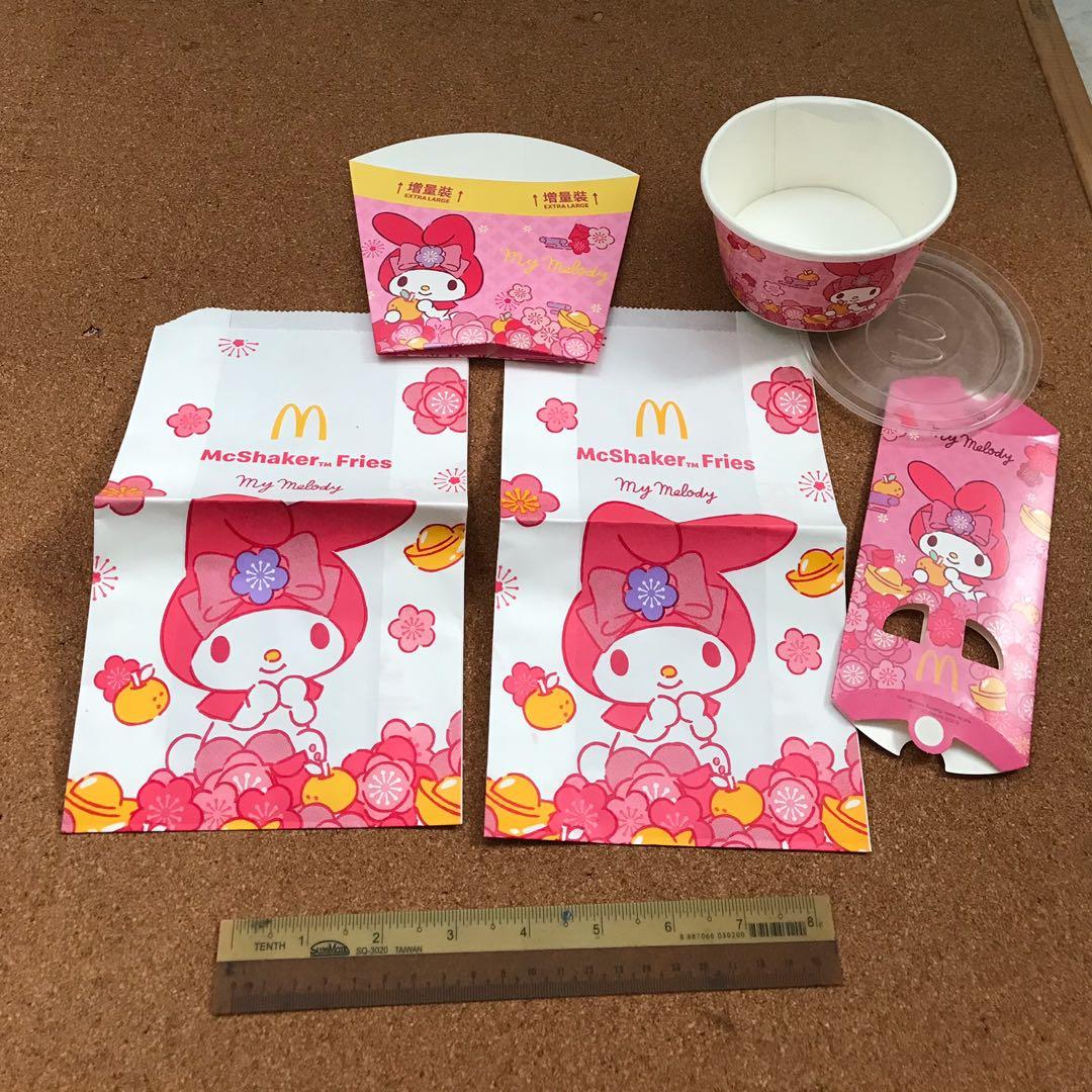 My Melody MacDonalds Hong Kong Limited Edition meal items, Hobbies ...
