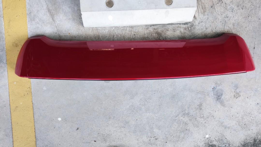Myvi G3 rear spoiler - red. Original part, Auto Accessories on Carousell