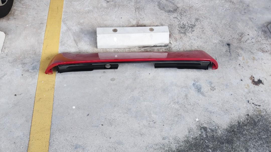 Myvi G3 rear spoiler - red. Original part, Auto Accessories on Carousell