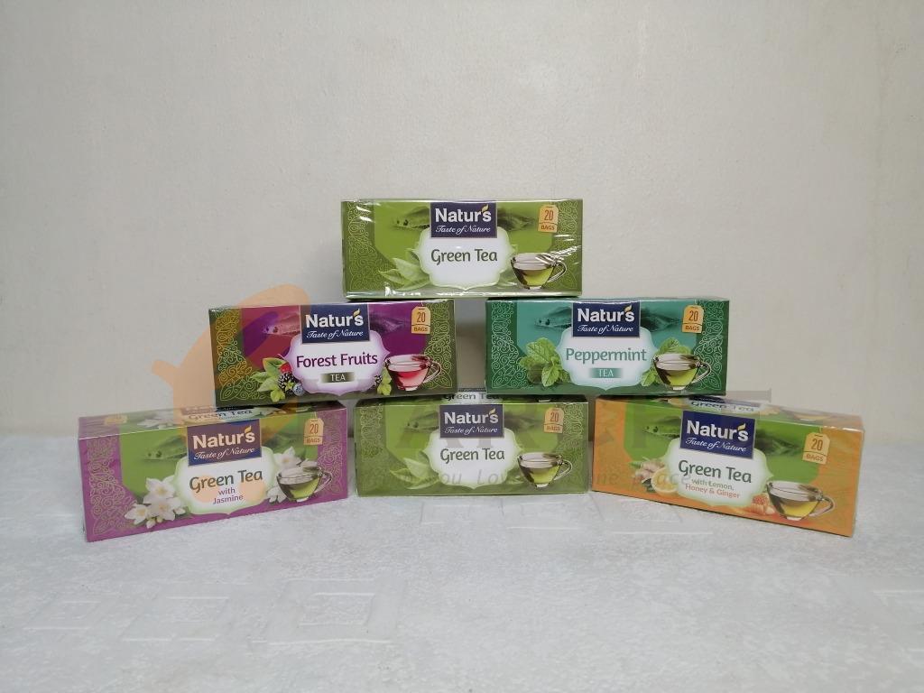 Natur's Tea Forest Fruits/Peppermint/Green Tea/Green Tea w/ Jasmine ...
