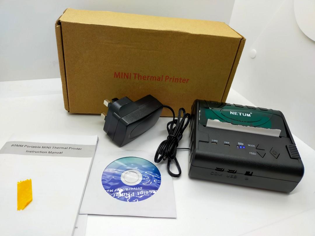 Netum 80mm bluetooth portable mini thermal printer, Computers & Tech ...