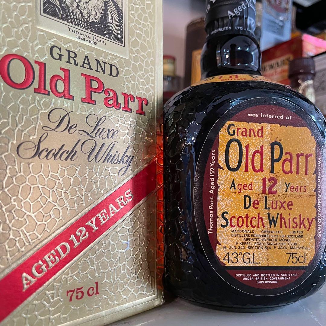 Old Parr 12 Whisky vintage Rare Whiskey Grand w box 750ml, Food & Drinks, Beverages on Carousell