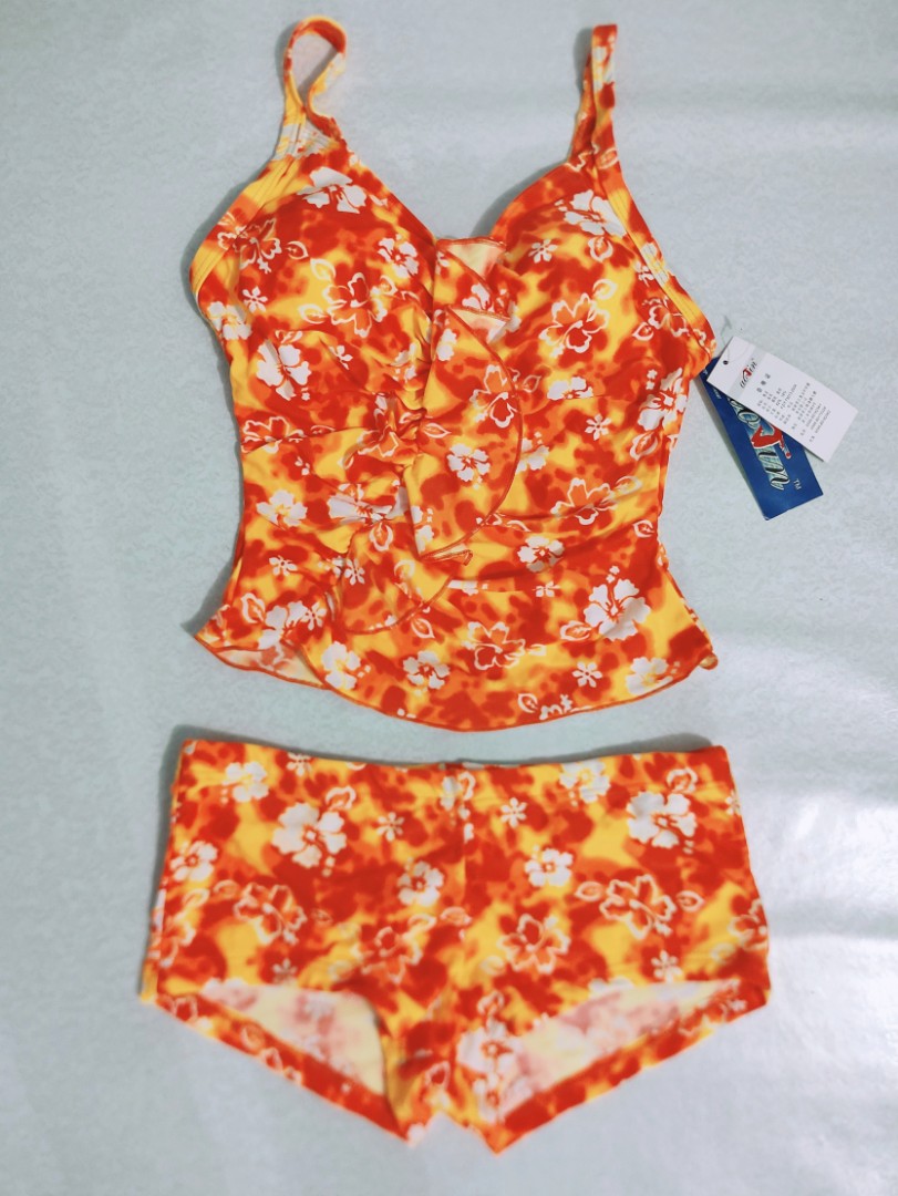 Orange tankini, Women's Fashion, Swimwear, Bikinis & Swimsuits on Carousell