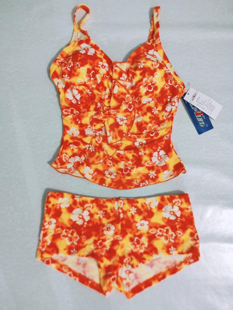 Orange tankini, Women's Fashion, Swimwear, Bikinis & Swimsuits on Carousell