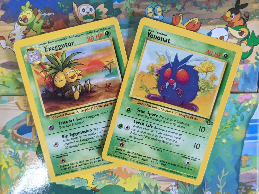 Jungle Unlimited Pokemon Commons/Uncommons LP, Hobbies & Toys, Toys ...