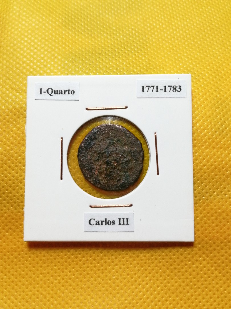 Quarto, Carlos III Spanish Philippines coin, Hobbies & Toys ...