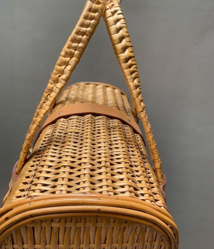 Rattan Picnic Basket/ Picnic Basket/ Rattan Bag, Furniture & Home ...