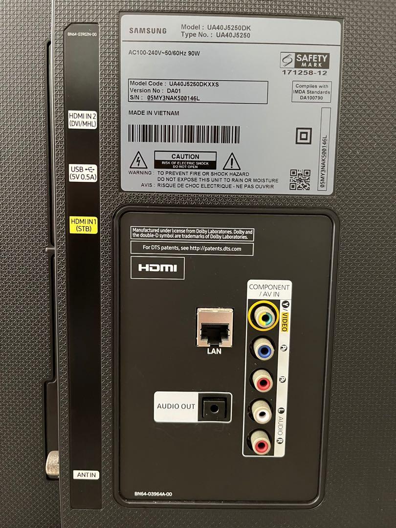 Samsung TV 40" Inch Full HD, TV & Home Appliances, TV & Entertainment ...