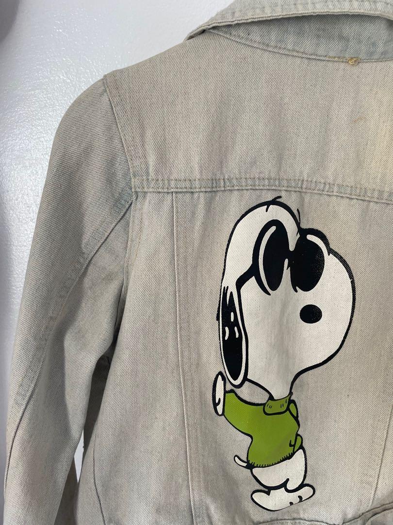 Snoopy Light Washed Denim Jacket, Women's Fashion, Coats, Jackets and ...