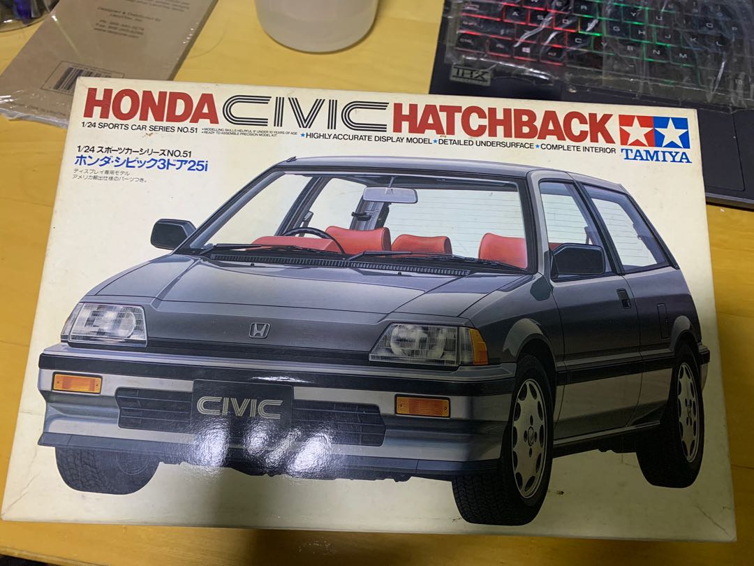 *RARE VINTAGE* Tamiya Honda Civic 3door Hatchback 1/24 Sports Car ...