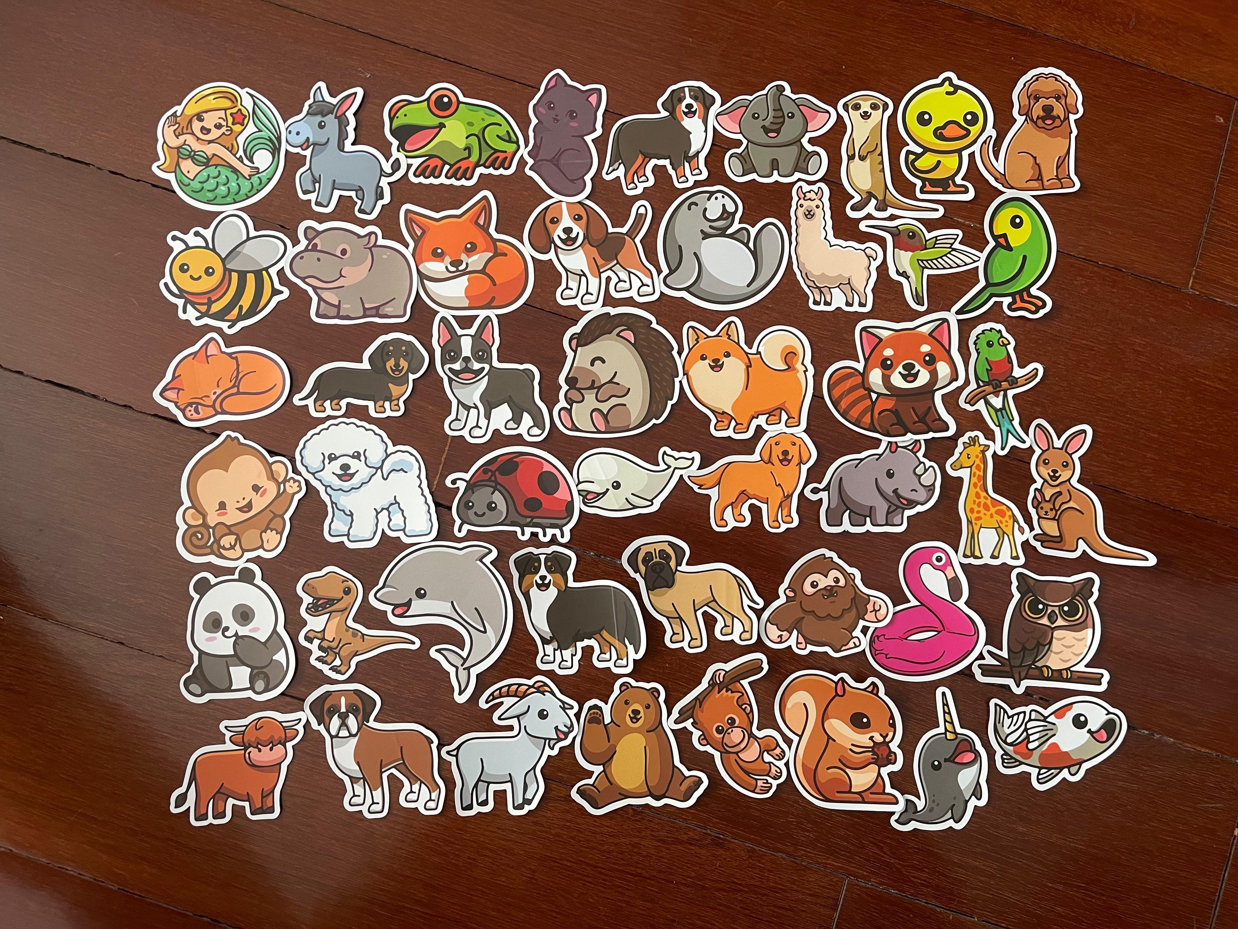 Stickers, Labels & Tags Paper & Party Supplies cute animal sticker pack ...