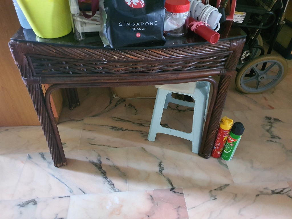 Stuby table with Glass Top, Furniture & Home Living, Furniture, Tables ...