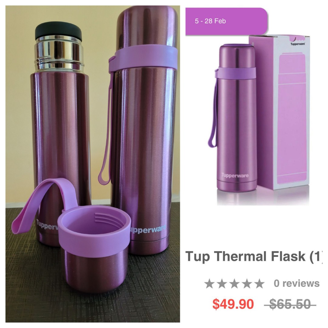 Tupperware Thermal Flask 500ml, Furniture & Home Living, Kitchenware ...