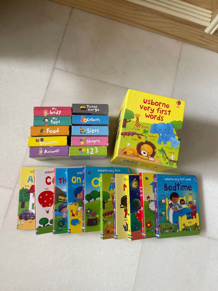 Usborne books set box of 10 + first words set of 10, Hobbies & Toys ...