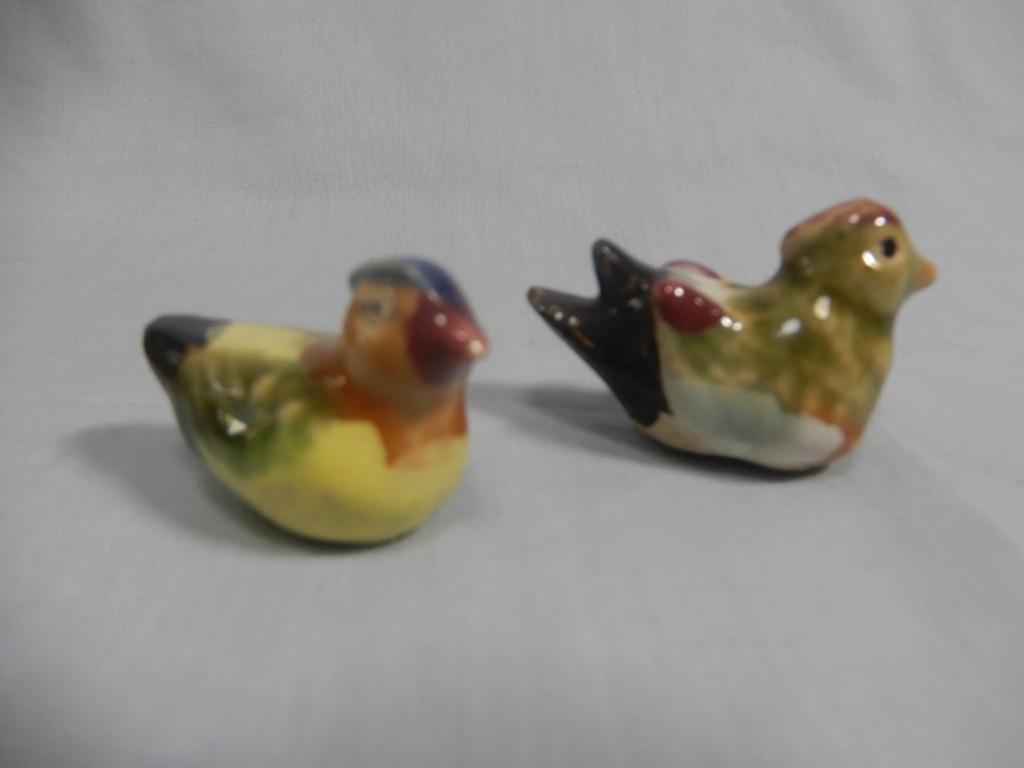 Vintage Chinese ceramic mandarin ducks pair hand crafted circa mid 20th ...