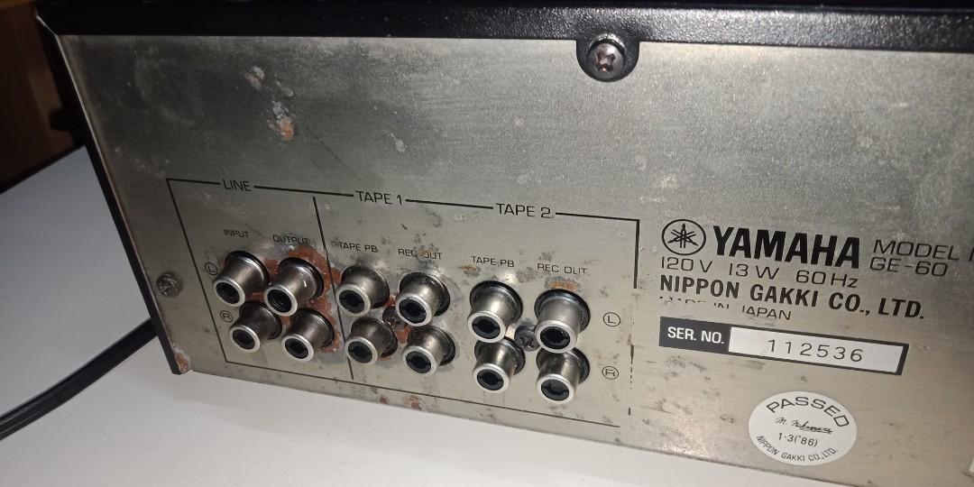 Yamaha GE-60 Graphic Equalizer, Audio, Soundbars, Speakers & Amplifiers ...