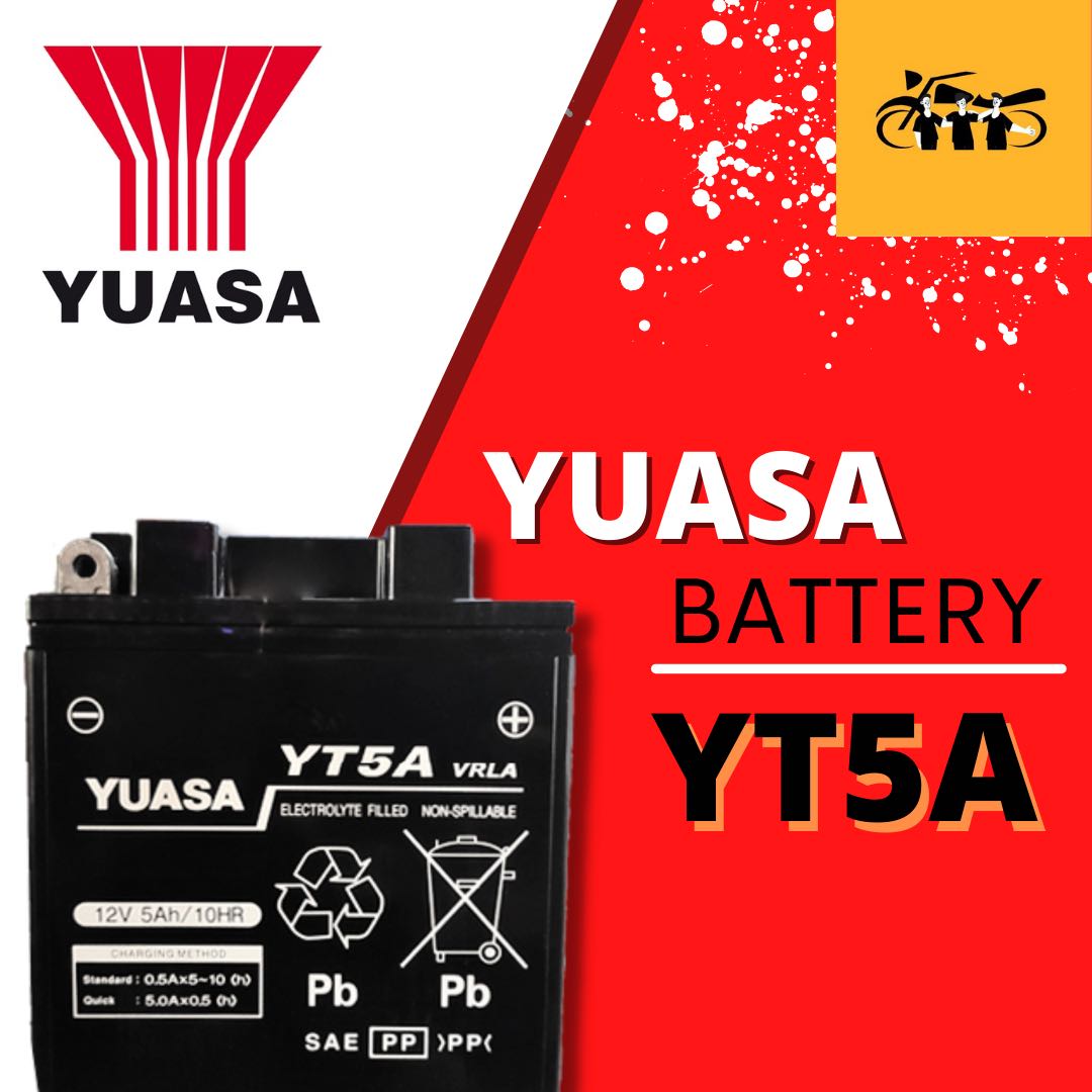Yuasa Battery YT5A, Motorcycles, Motorcycle Accessories on Carousell