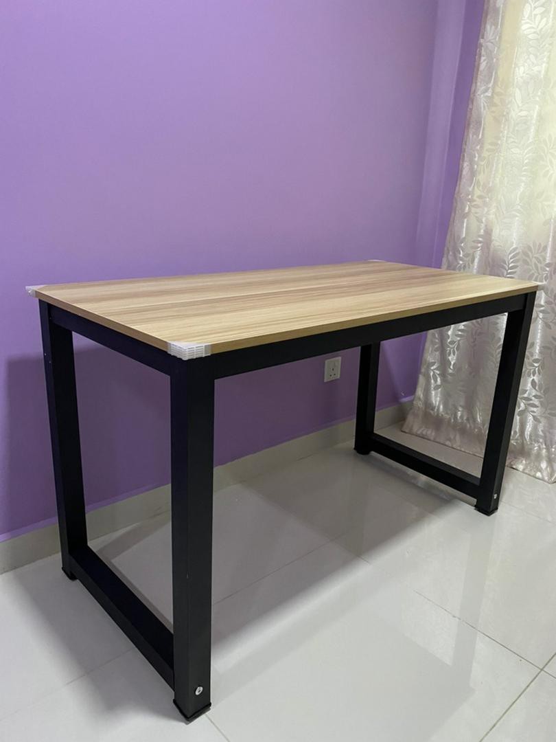 Readystock 120cm office table, laptop computer table, solid wood study ...