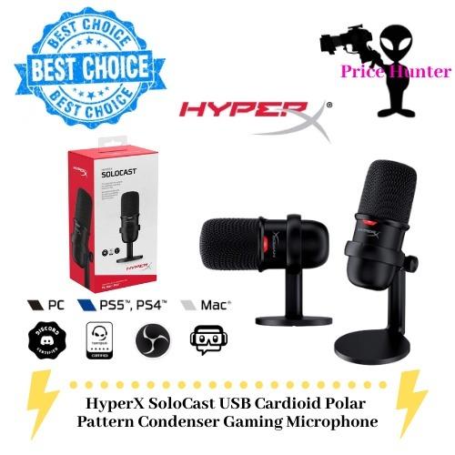HyperX SoloCast USB Cardioid Polar Pattern Condenser Gaming Microphone ...