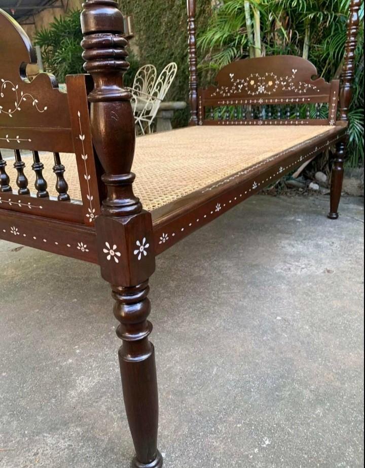 4 poster bed with canopy solid narra with solihiya, Furniture & Home ...