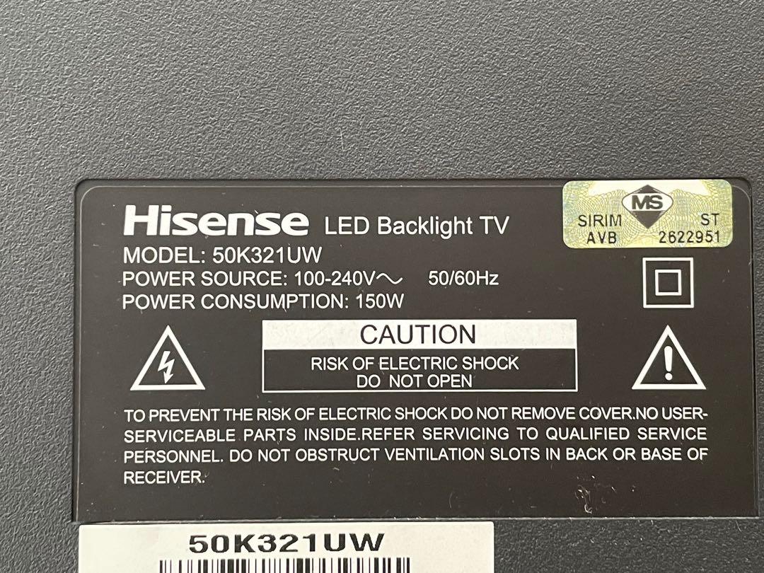 55inch Hisense LED BACKLIGHT tv, TV & Home Appliances, TV ...