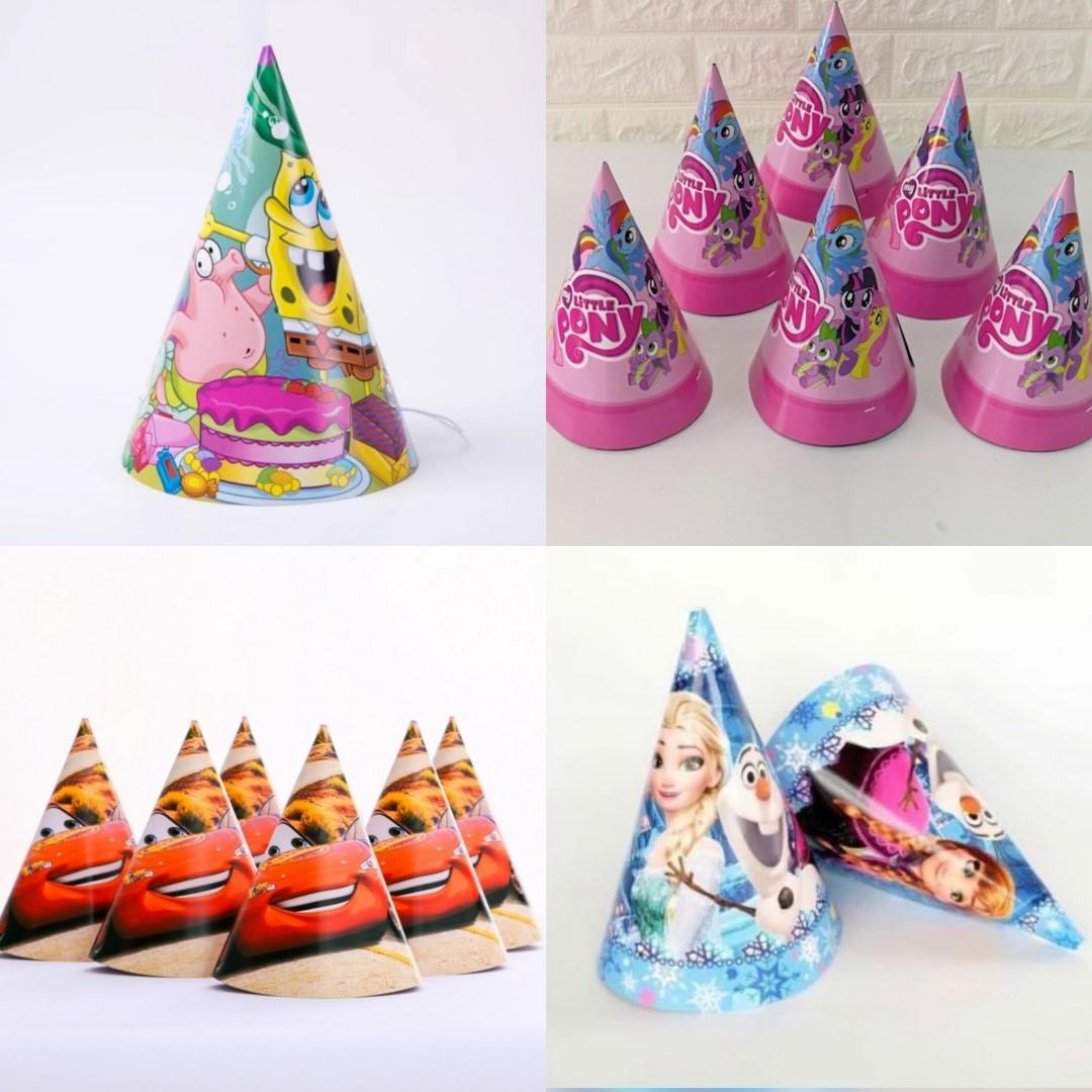 6pc Birthday Party Hats Children My Little Pony frozen cars Disney ...