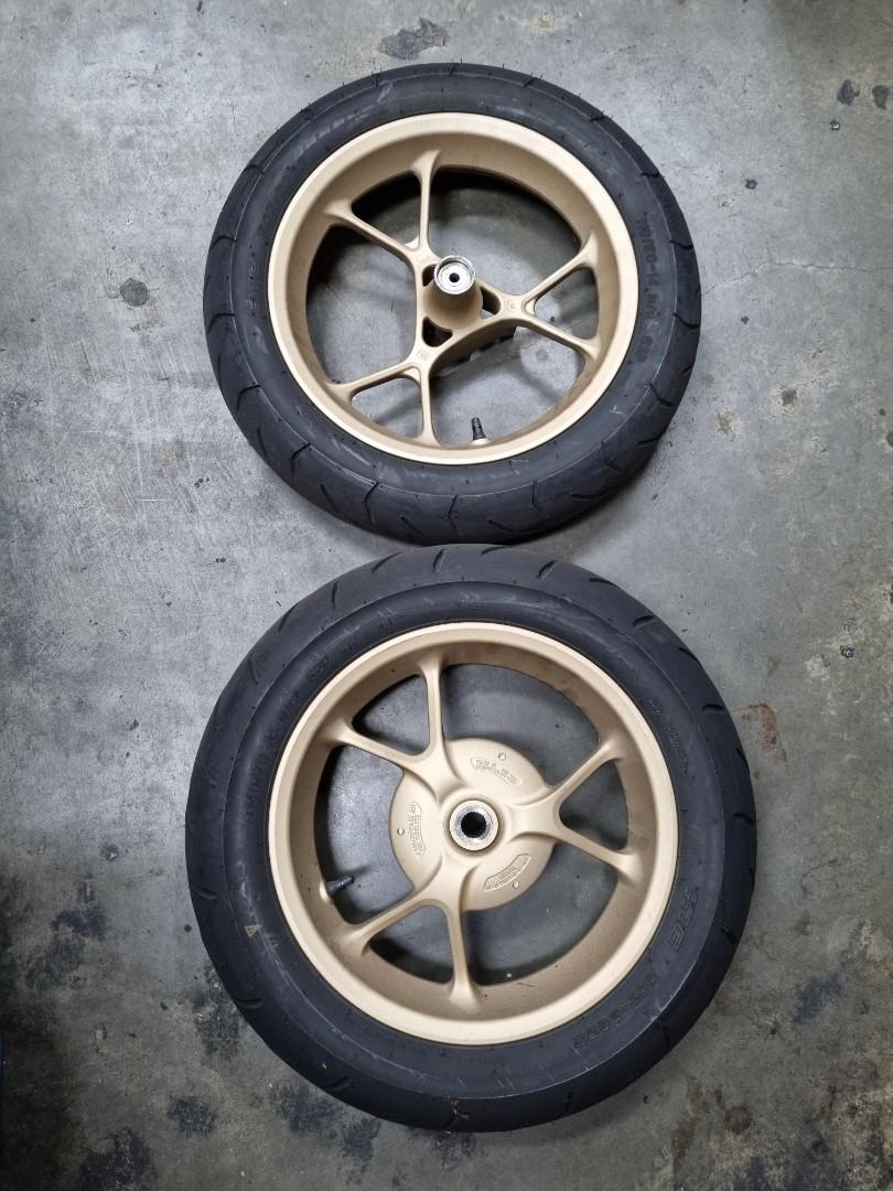 Aerox V1 Original Rims, Motorcycles, Motorcycle Accessories on Carousell