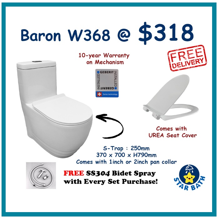Baron Toilet Bowl, Furniture & Home Living, Bathroom & Kitchen Fixtures ...