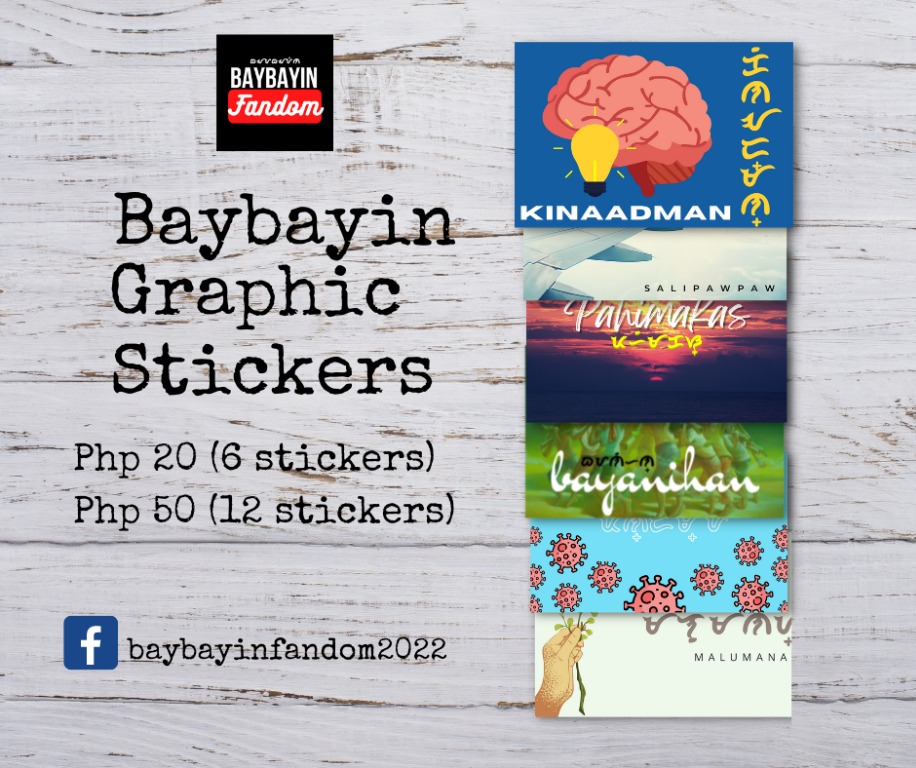 Baybayin Graphic Stickers Matte or High Glossy Pack Set 3, Hobbies ...
