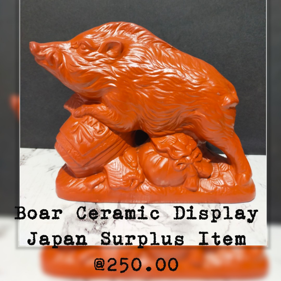 Boar Ceramic Display, Furniture & Home Living, Home Decor, Other Home ...