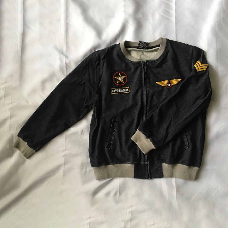 CANADIAN CLUB CLOTHING CO. navy blue and grey jacket, Babies & Kids ...