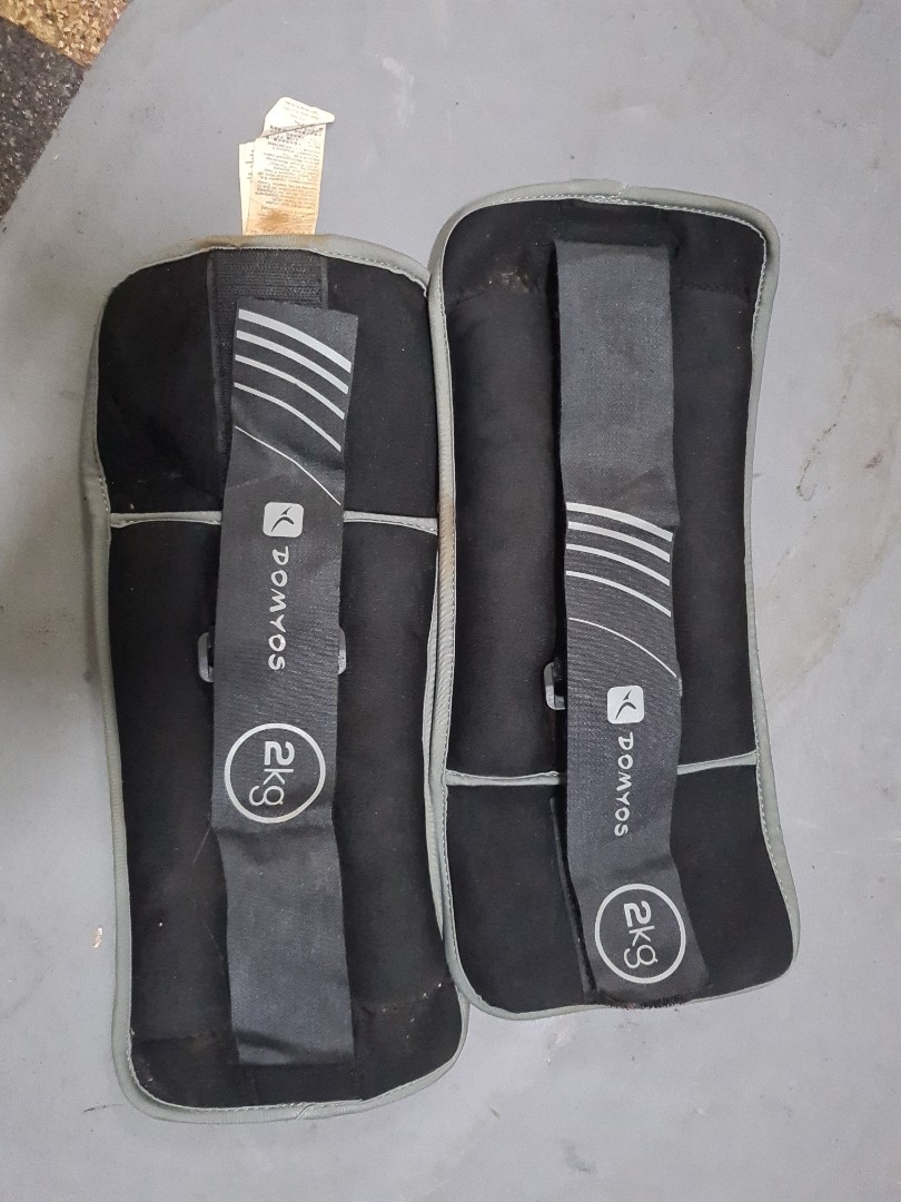 Domyos Ankle Weights 2kg, Sports Equipment, Exercise & Fitness, Weights ...